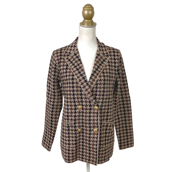 Joie | Sweaters | Joie Oversized Houndstooth Double Breasted Sweater ...